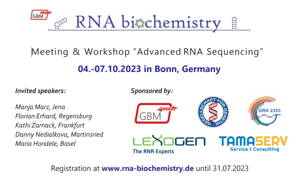 RNA Biochemistry Meeting October 2023 - IPBW